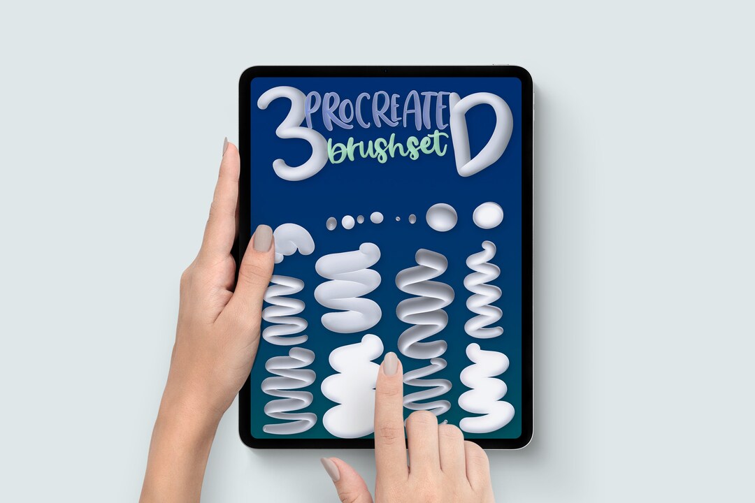 9 3D Procreate Brushes, Procreate 3d Brush, 3D Brush Bundle for ...