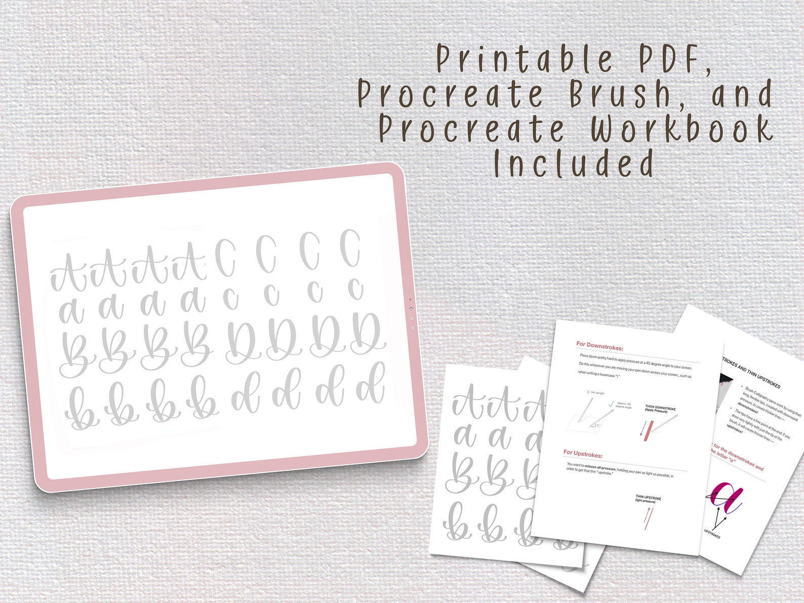 Procreate Brush and Lettering Workbook Brush Lettering and - Etsy
