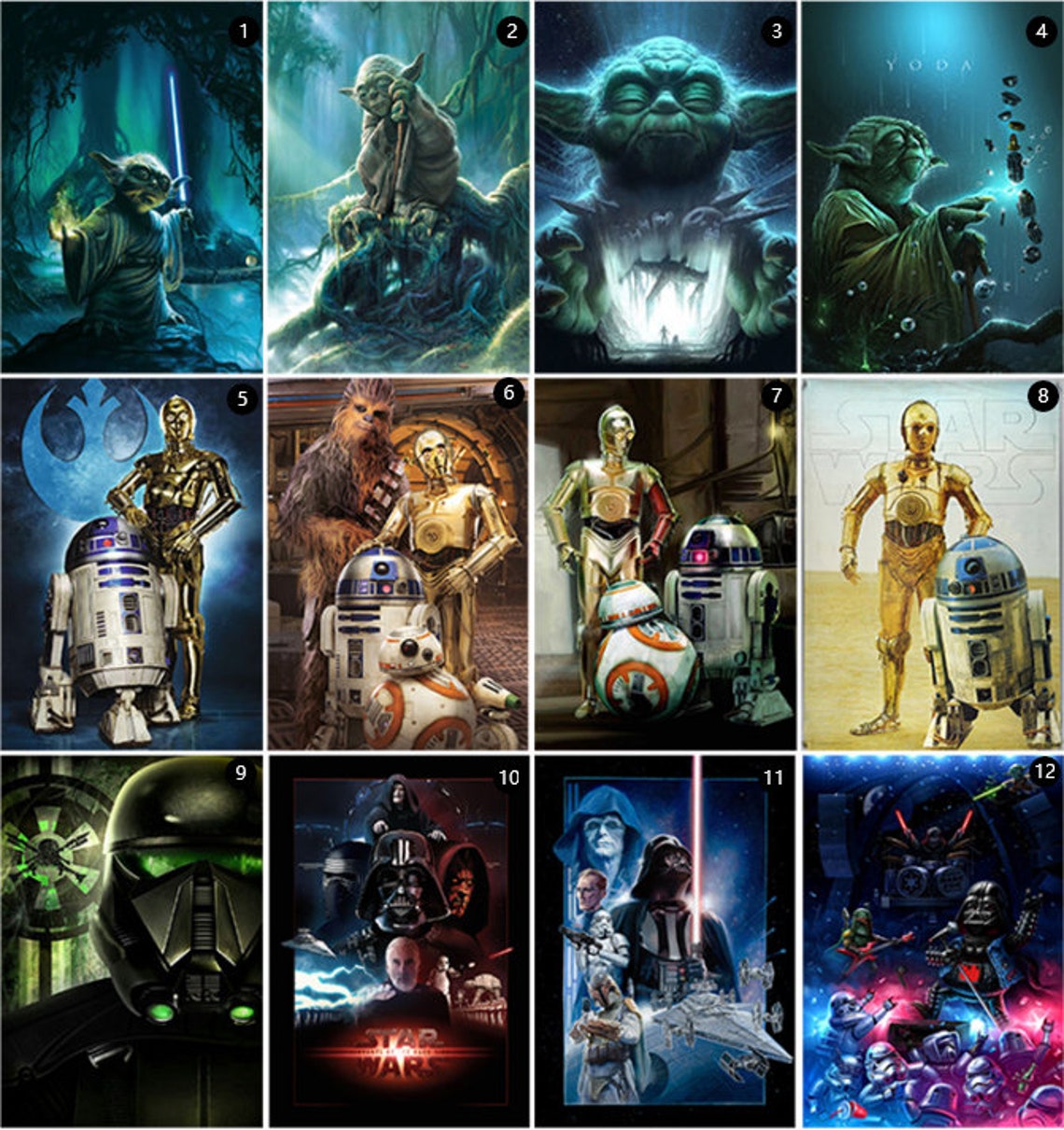 5D DIY all square / round diamond painting Star Wars diamond | Etsy