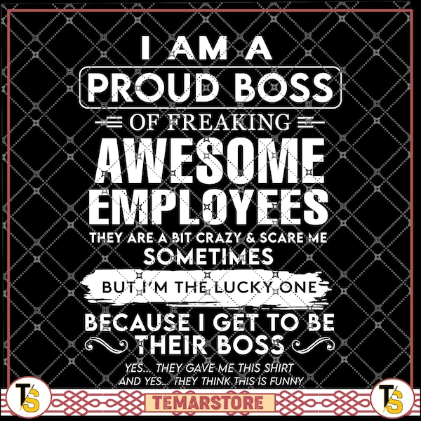 Proud Boss of Freaking Awesome Employees Svg - Etsy