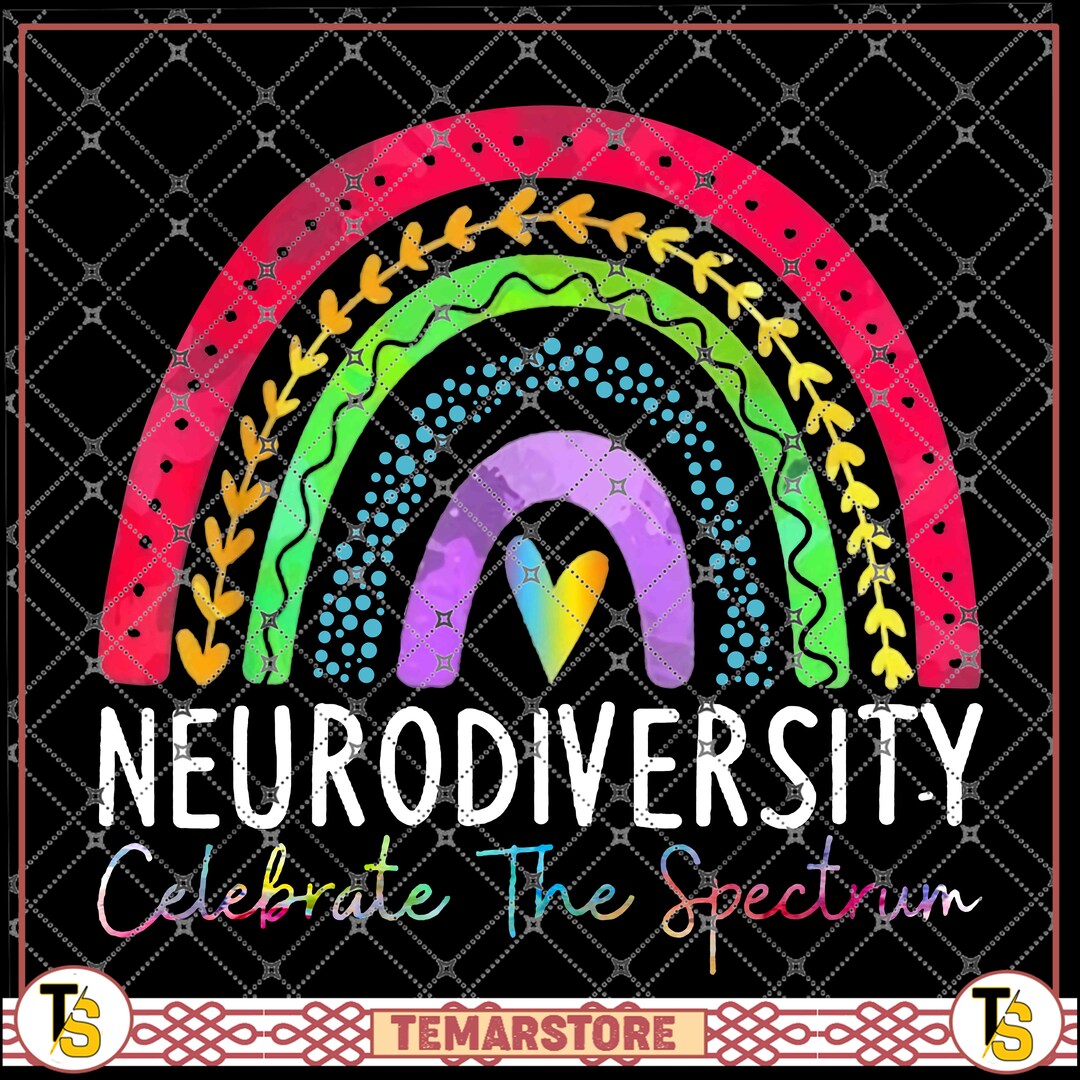 Autism Awareness Neurodiversity Celebrate the Spectrum Rainbow , Be ...