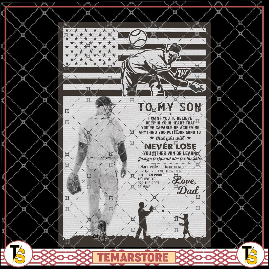 Baseball Sport Poster, to My Son I Want You to Believe Deep in Your ...