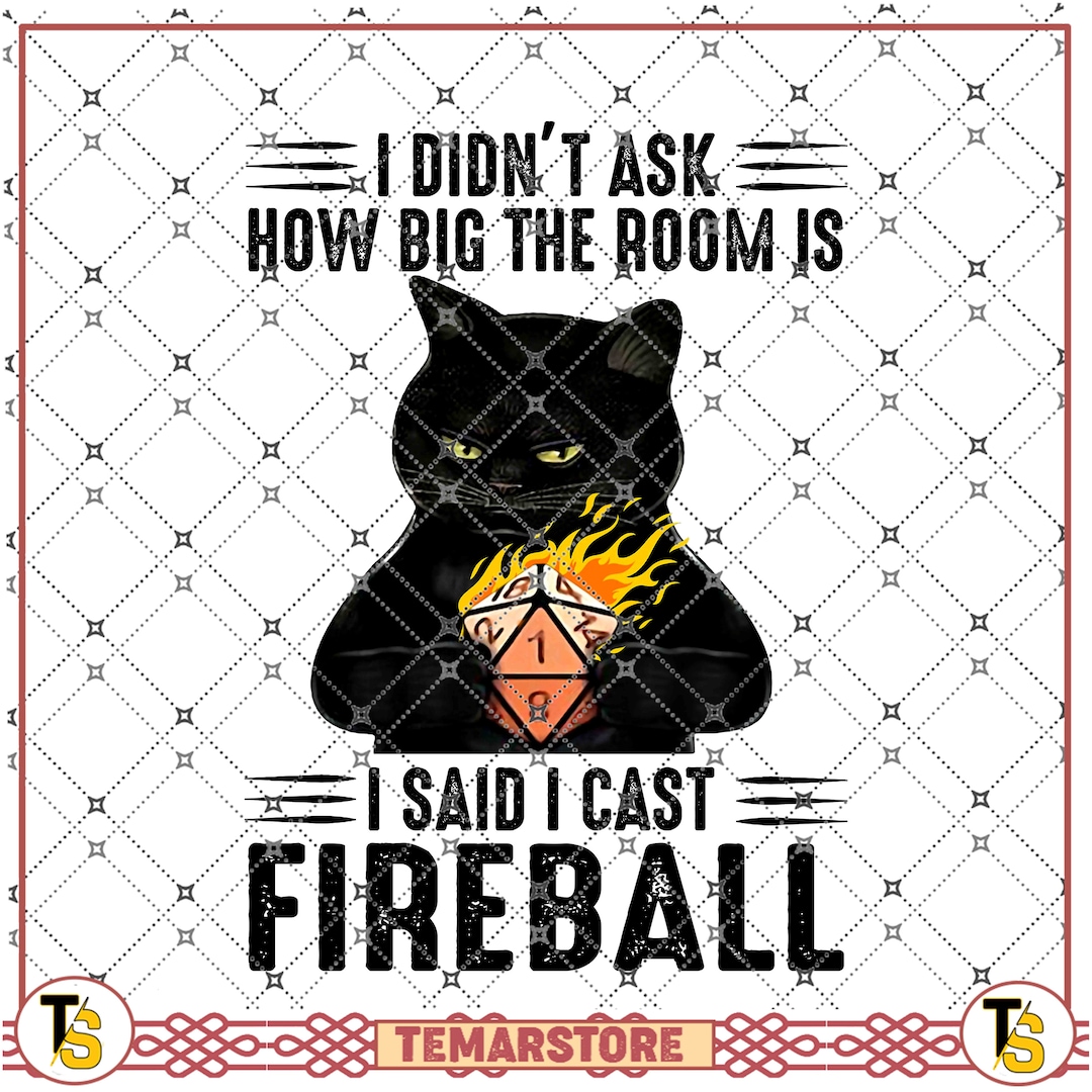 DND Cat Fireball I Didn't Ask How Big the Room is I Said I Cast ...