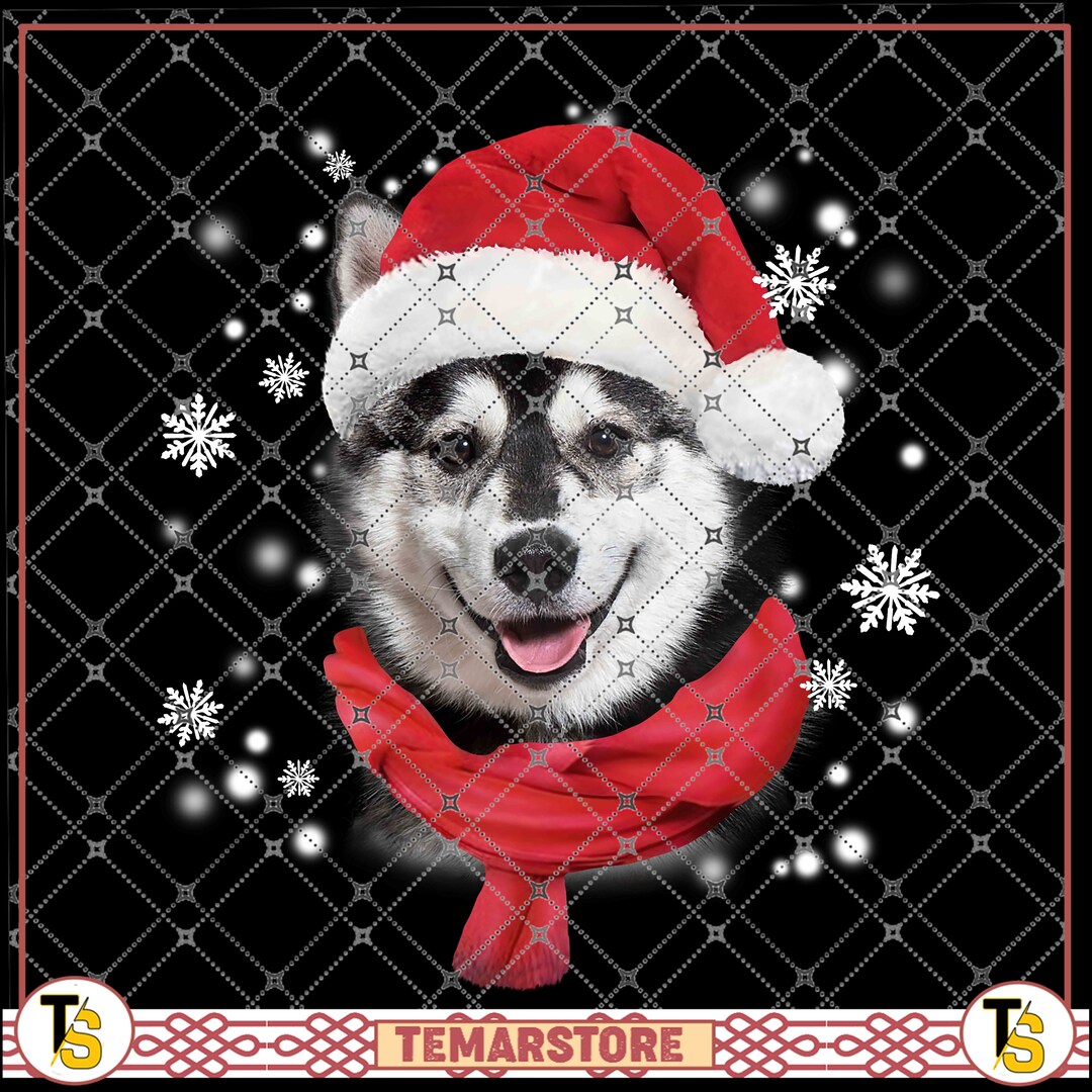 Husky Christmas, Cute Siberian Husky Dog Santa Xmas for Husky Lovers ...