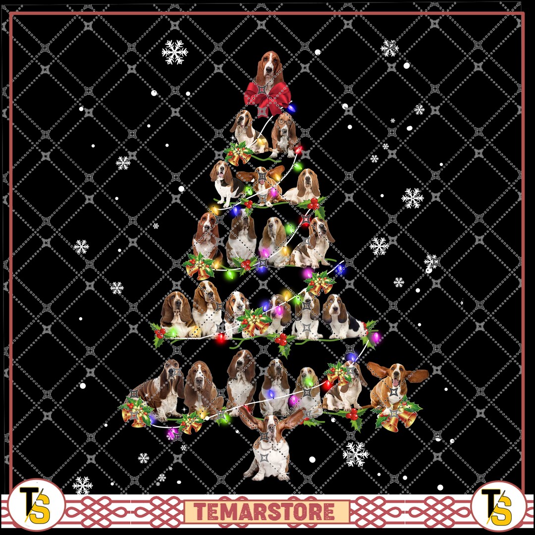 Basset Hound Christmas Tree, Gift for Basset Hound Puppy Lovers, Basset ...