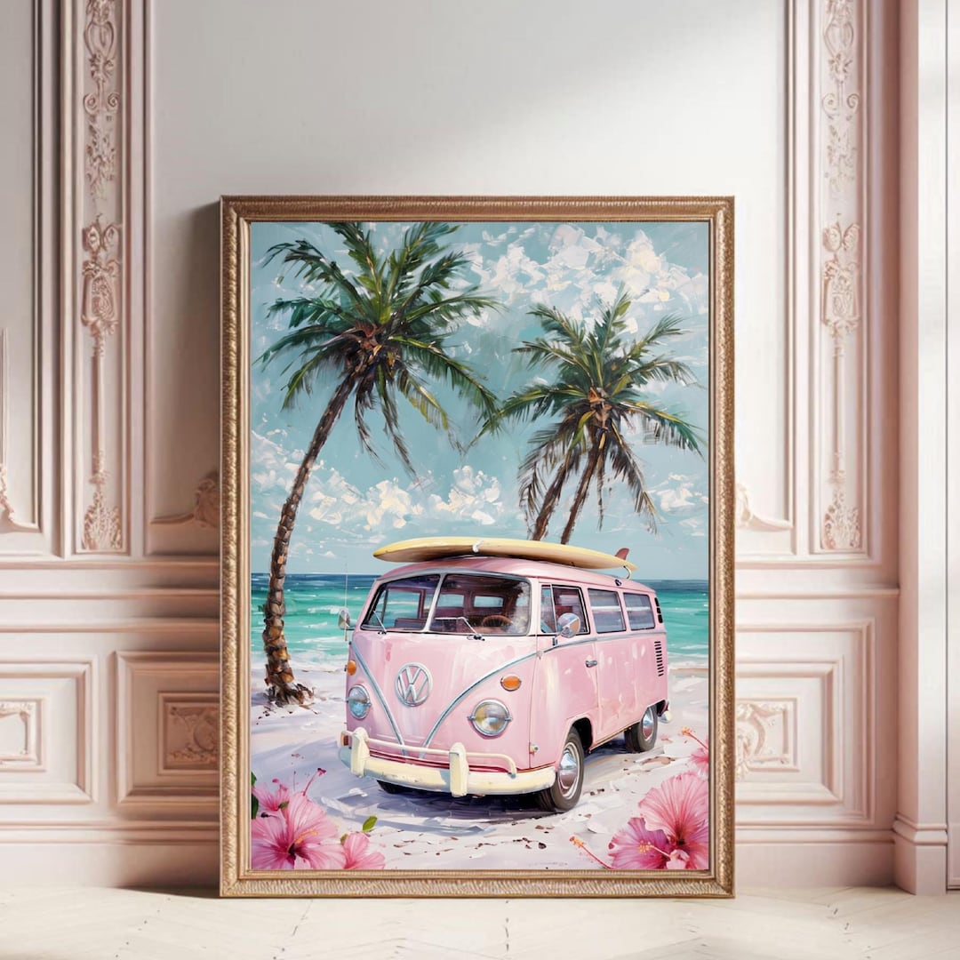 Pink VW Van | Beach Life | Van Life | Travel | Surfing | Cali | Retro ...