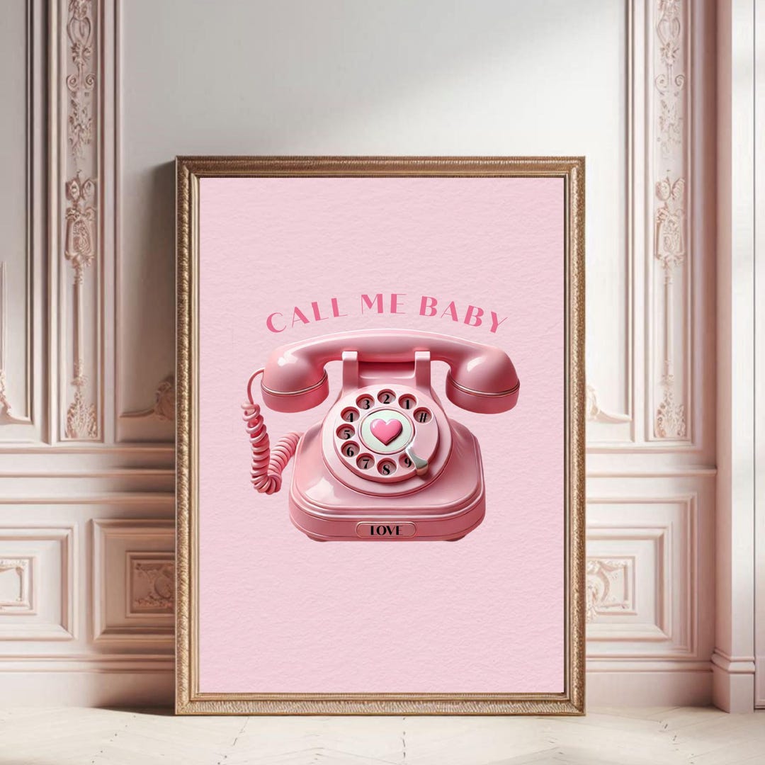 Retro Pink Phone | Pink Classic Old School Phone | Call Me Baby | Fun ...