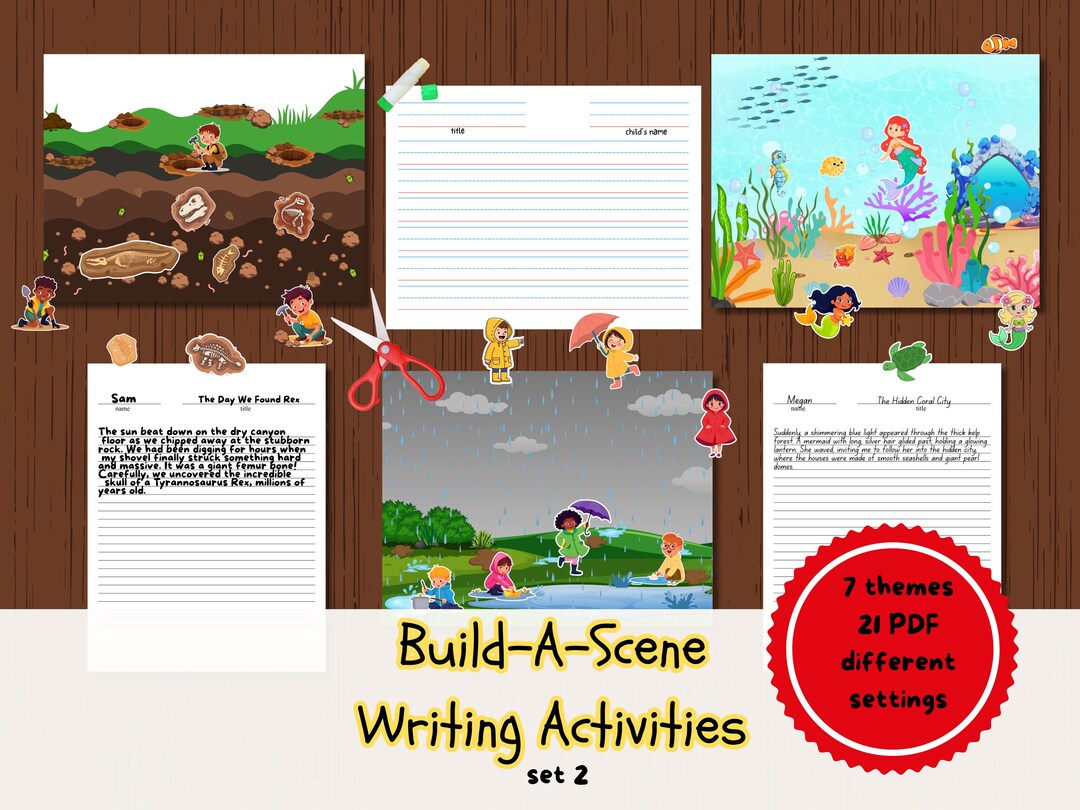 Elementary K-6 Storytelling Activity Bundle, Cut and Paste, Imaginative ...