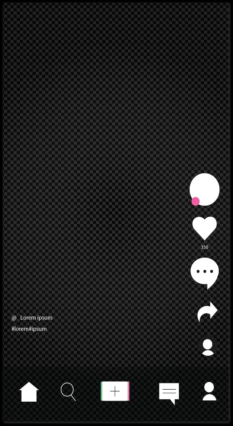 Tiktok Interface Icon PNG Bundle High-quality Digital Download for ...