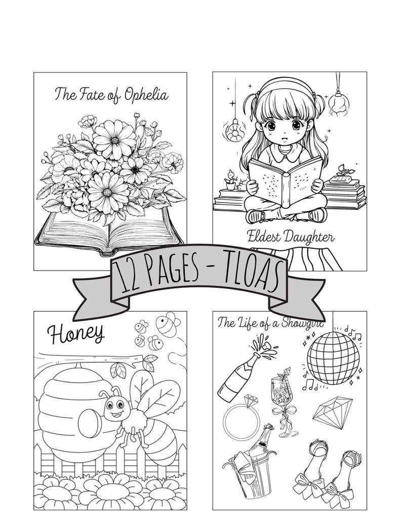 T Swift | TLOAS | Showgirl Inspired | Swiftie Coloring Book | Taylor ...