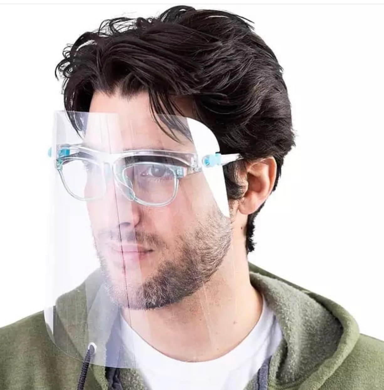 Clear Face Shield With Glasses Face Shield Protective Face - Etsy