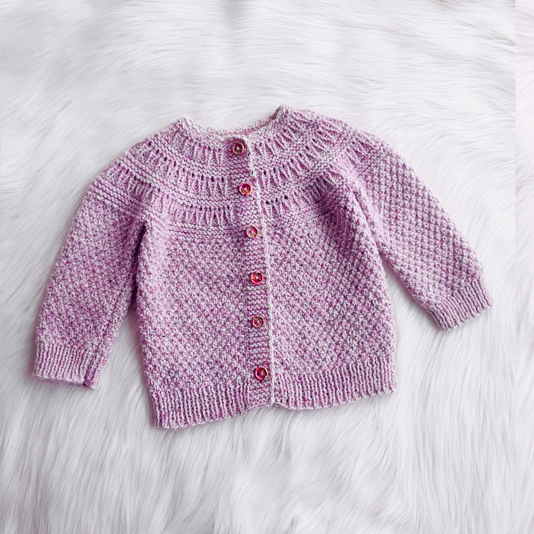 Digital PDF Knit Pattern: Easy Knit Elena Cardigan Sweater, Coat, Kids ...