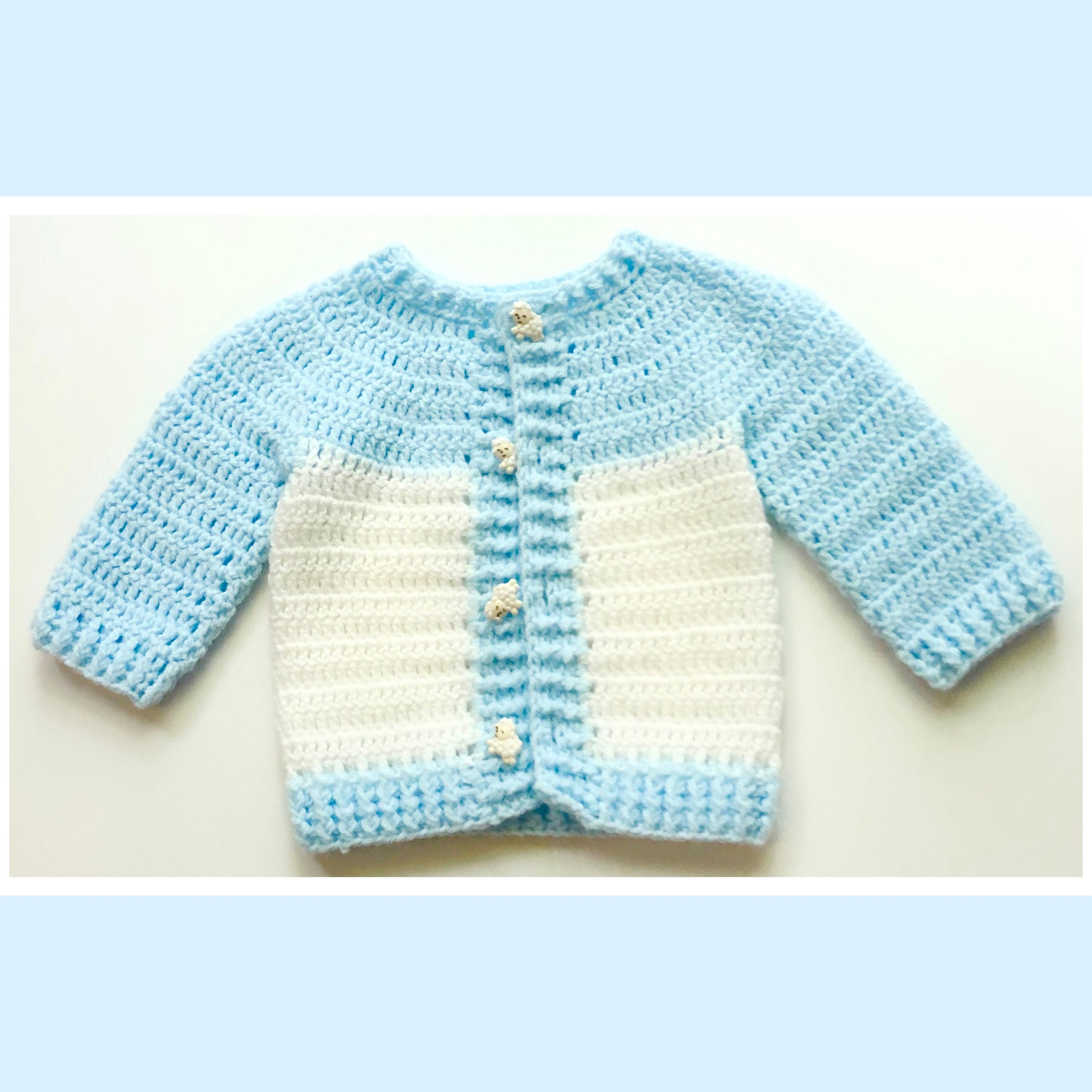 Kits & How To Digital PDF Crochet Pattern Crochet baby sweater pattern ...