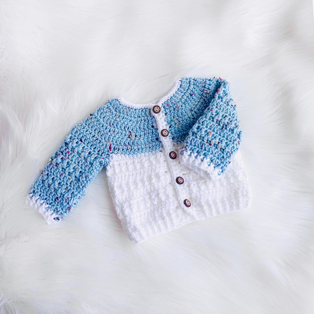 Digital PDF Crochet Pattern: the Thomas Baby Cardigan, Sweater, Coat or ...