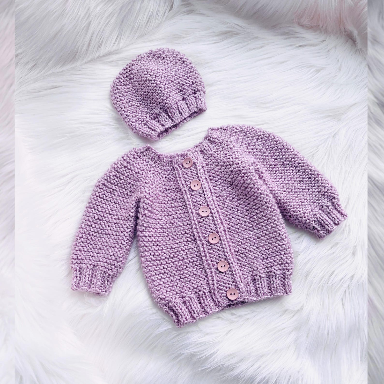 Digital PDF Knit Pattern: Little Laurel Baby Cardigan Sweater, Easy ...