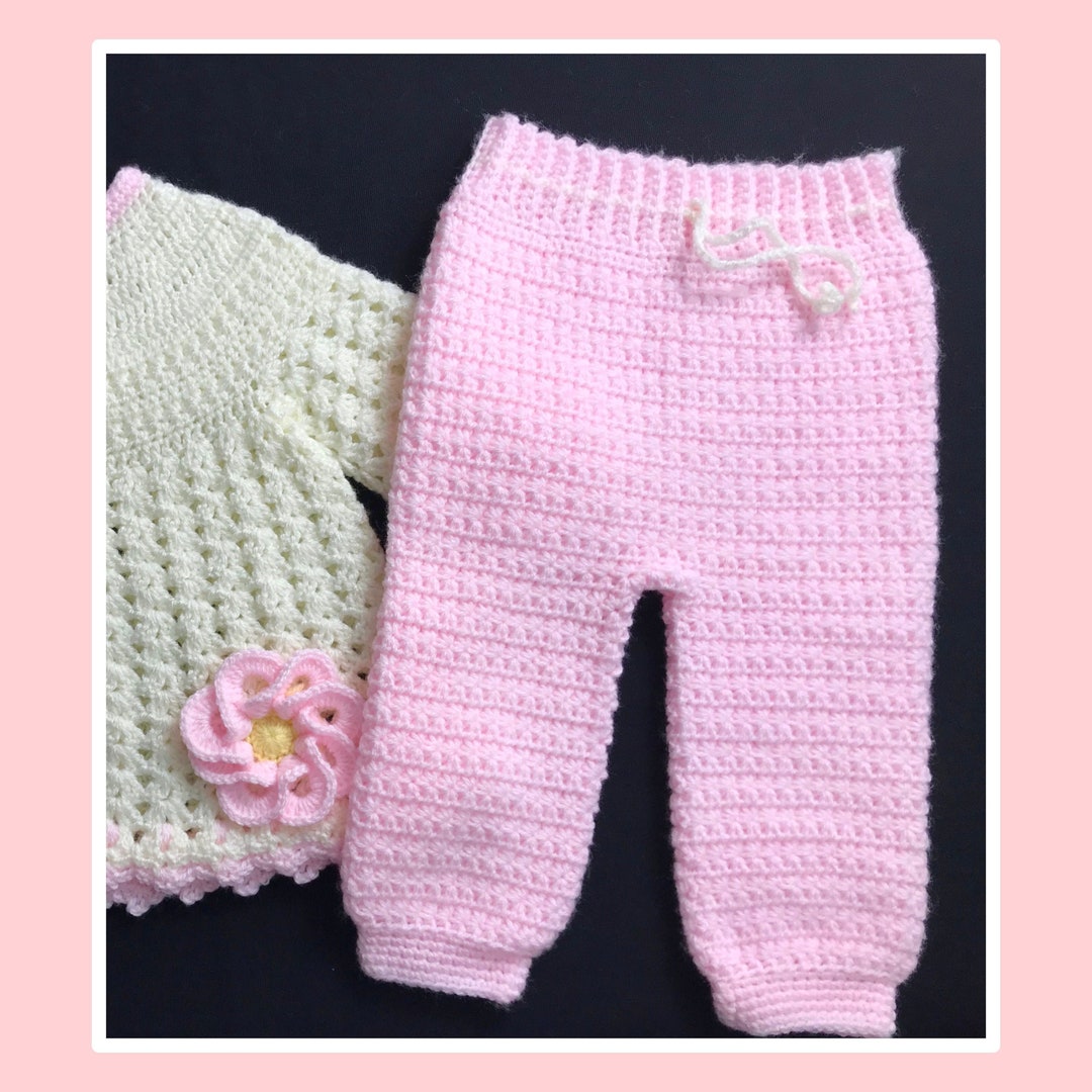 Digital PDF Crochet Pattern: Crochet Baby Pants, Crochet Trousers ...