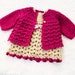 Digital PDF Crochet Pattern: Raspberry Crochet Baby Coat, Cardigan ...
