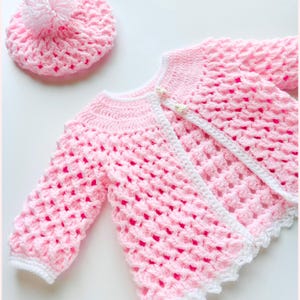 Digital PDF Crochet Pattern: Baby Cardigan, Jacket, Matinee Coat and ...