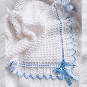 Digital PDF Crochet Pattern: Beautiful Snowdrop Baby Blanket Pattern ...