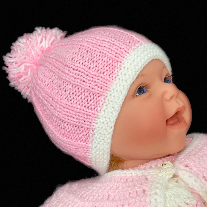 Digital PDF Knit Pattern: Easy Knit Baby Beanie Hat Pattern | Etsy