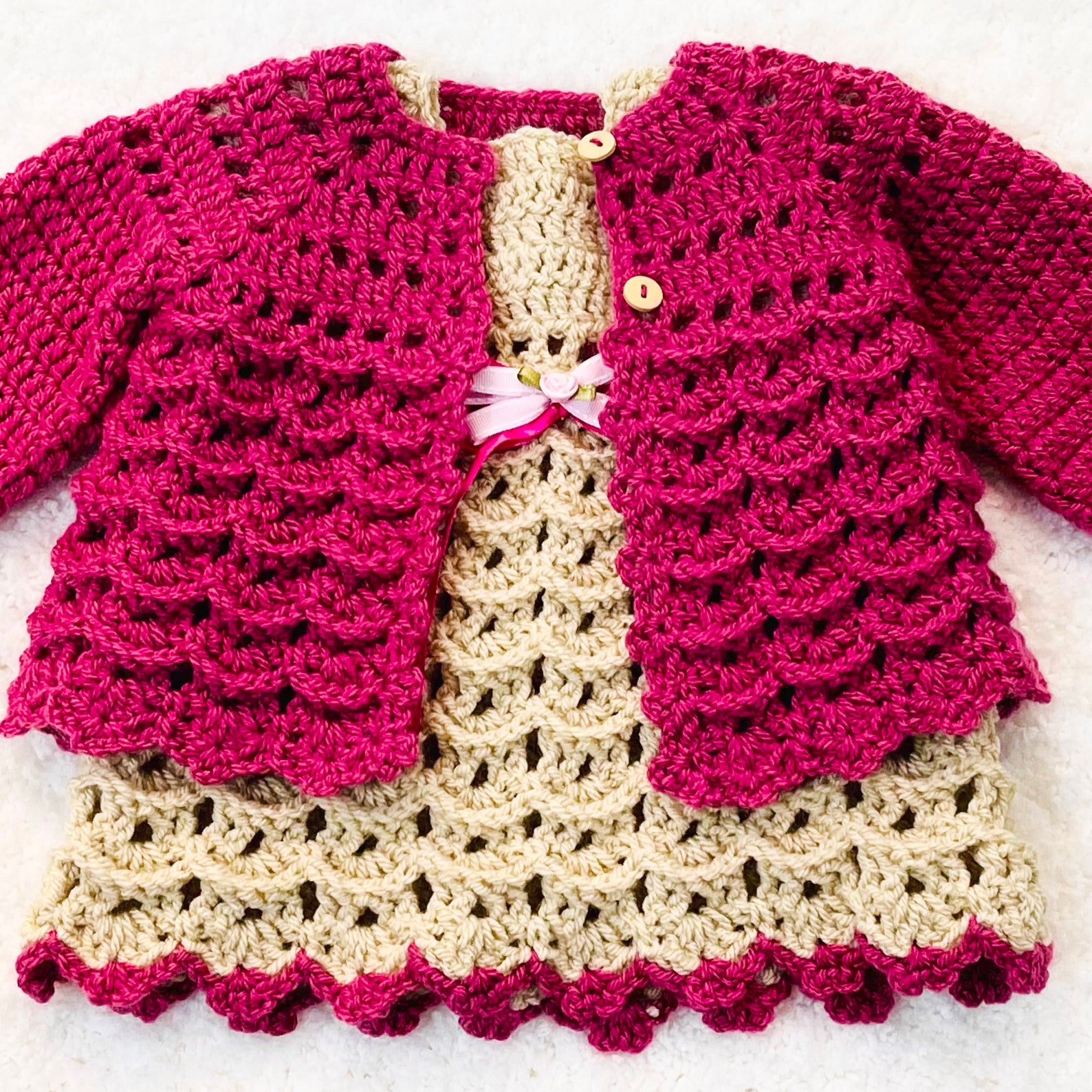 Digital PDF Crochet Pattern: Raspberry Crochet Baby Coat - Etsy
