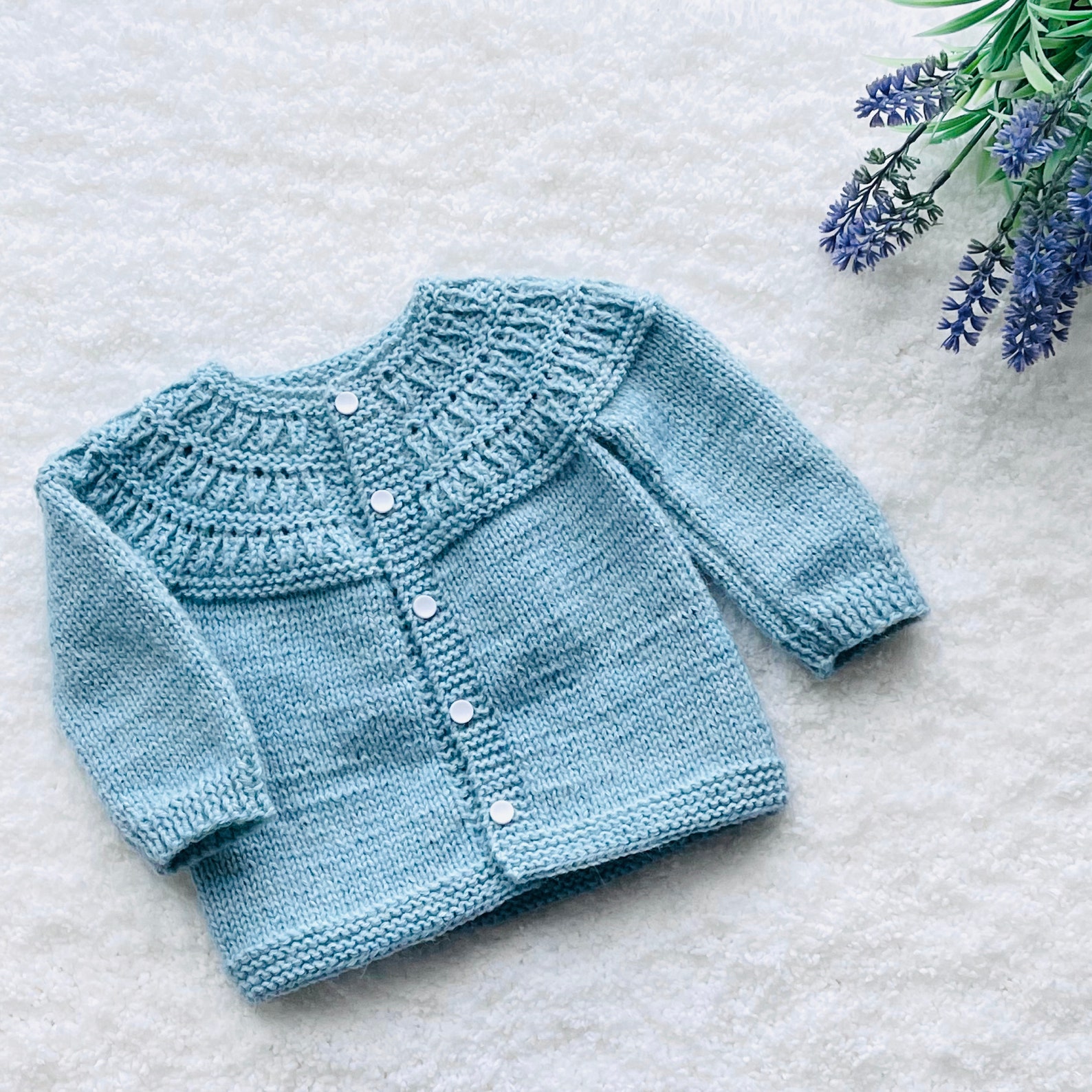 Digital PDF Knit Pattern: Easy Knit Baby Cardigan Sweater, Coat or ...