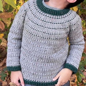 Digital PDF Crochet Pattern: Easy Top Down Crochet Sweater or Jumper ...