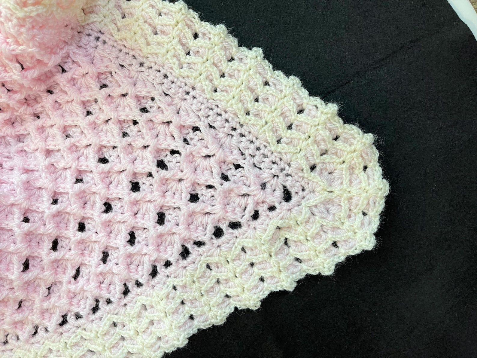 Digital PDF Crochet Pattern: Baby Shawl, Pram, Cot Blanket With Easy 3D ...