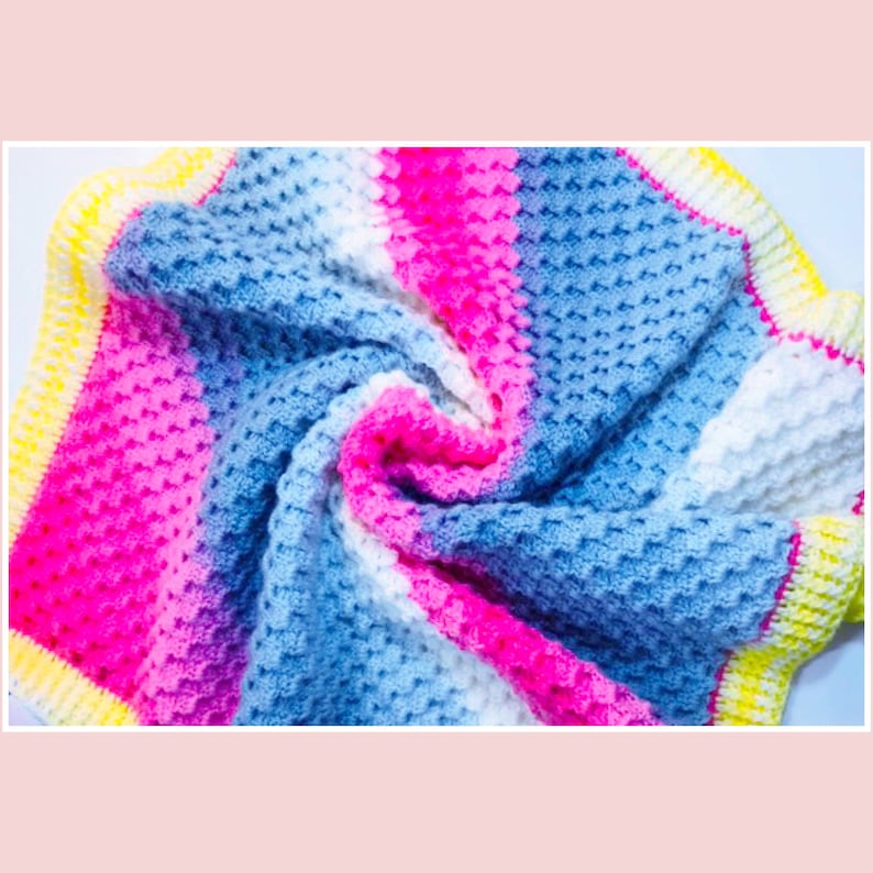 Digital PDF Crochet Pattern: Crystal Waves C2c Crochet Baby Blanket ...