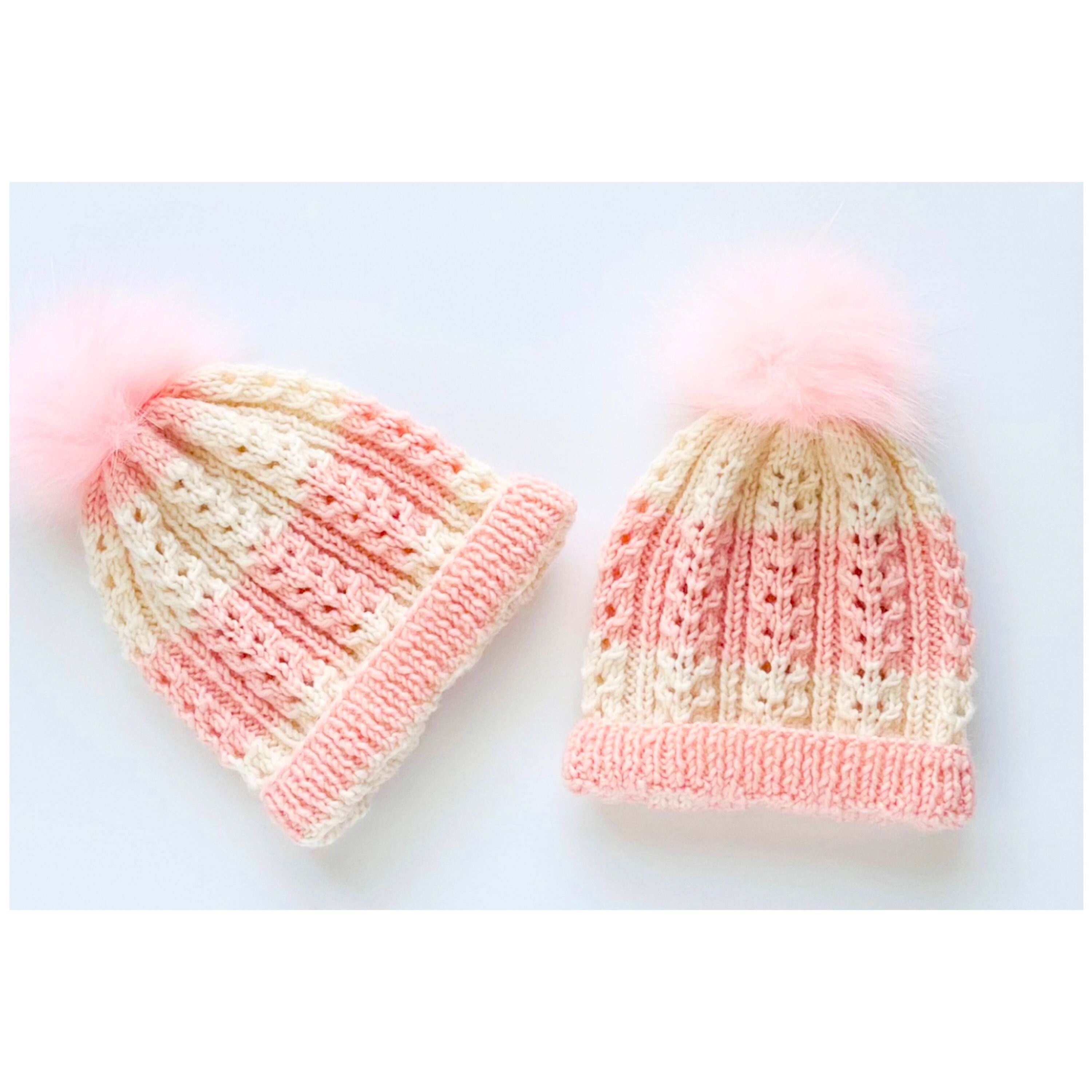 Digital PDF Knit Pattern: Fern Stitch Knit Hat Pattern for - Etsy