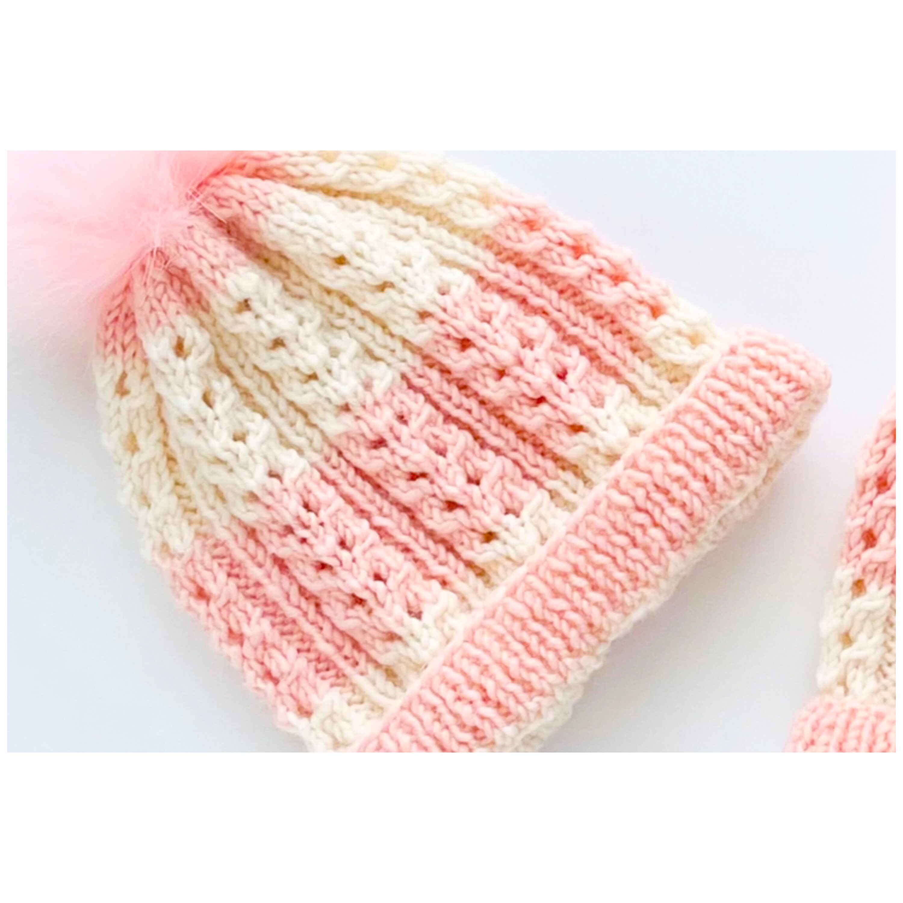 Digital PDF Knit Pattern: Fern Stitch Knit Hat Pattern for - Etsy Canada