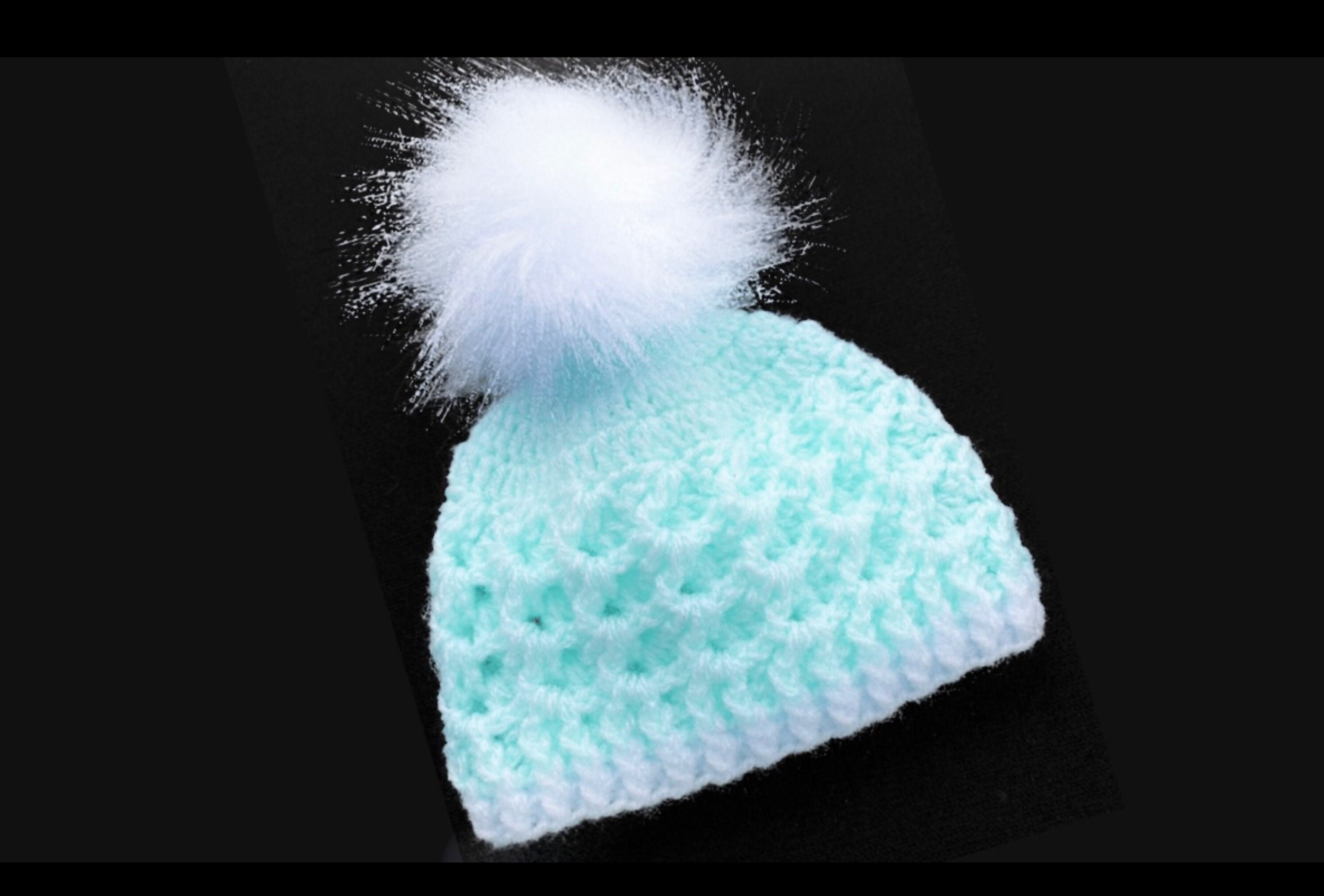 Digital PDF Crochet Pattern: Crystal Waves Crochet Baby Hat, Beanie or ...