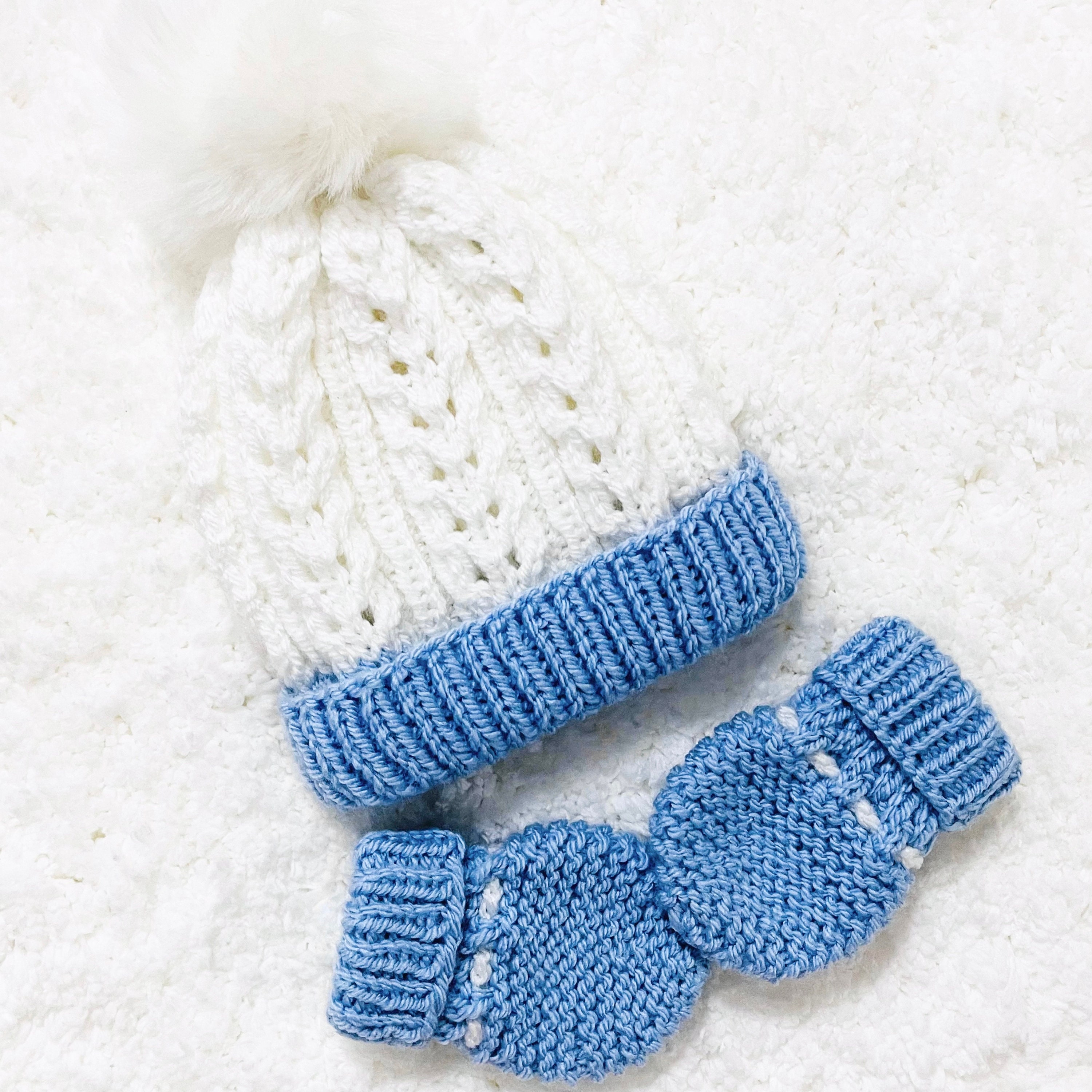 Digital PDF Knit Pattern: Knit Fern Stitch Baby Hat in the Round ...
