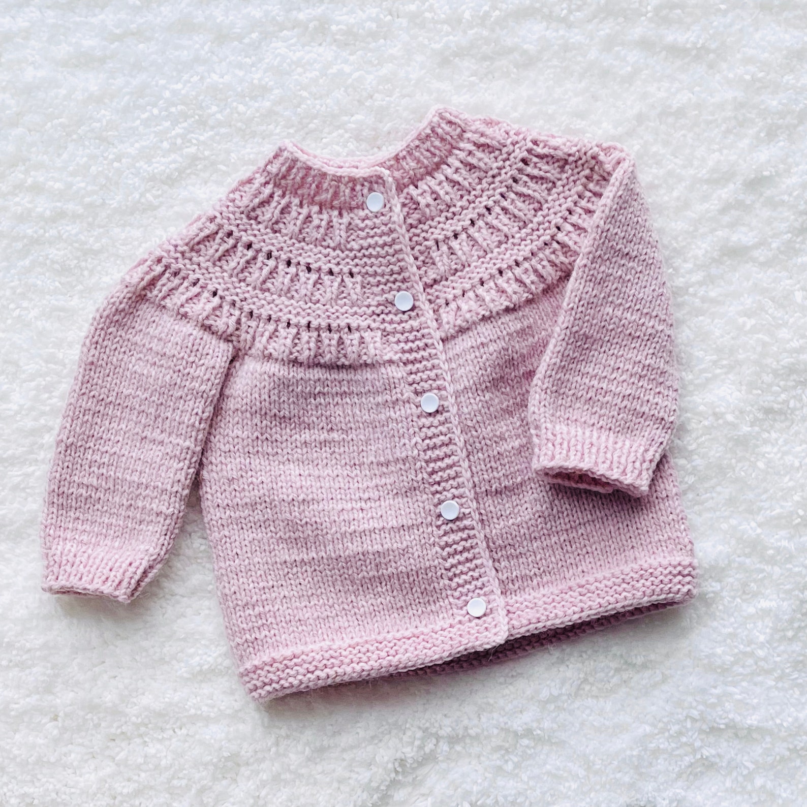Digital PDF Knit Pattern: Easy Knit Baby Cardigan Sweater, Coat or Jacket With Follow Along ...