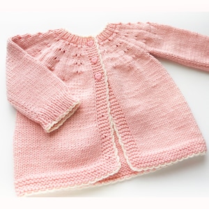 Digital PDF Knit Pattern: Easy Knit Baby Cardigan Sweater, Coat or ...