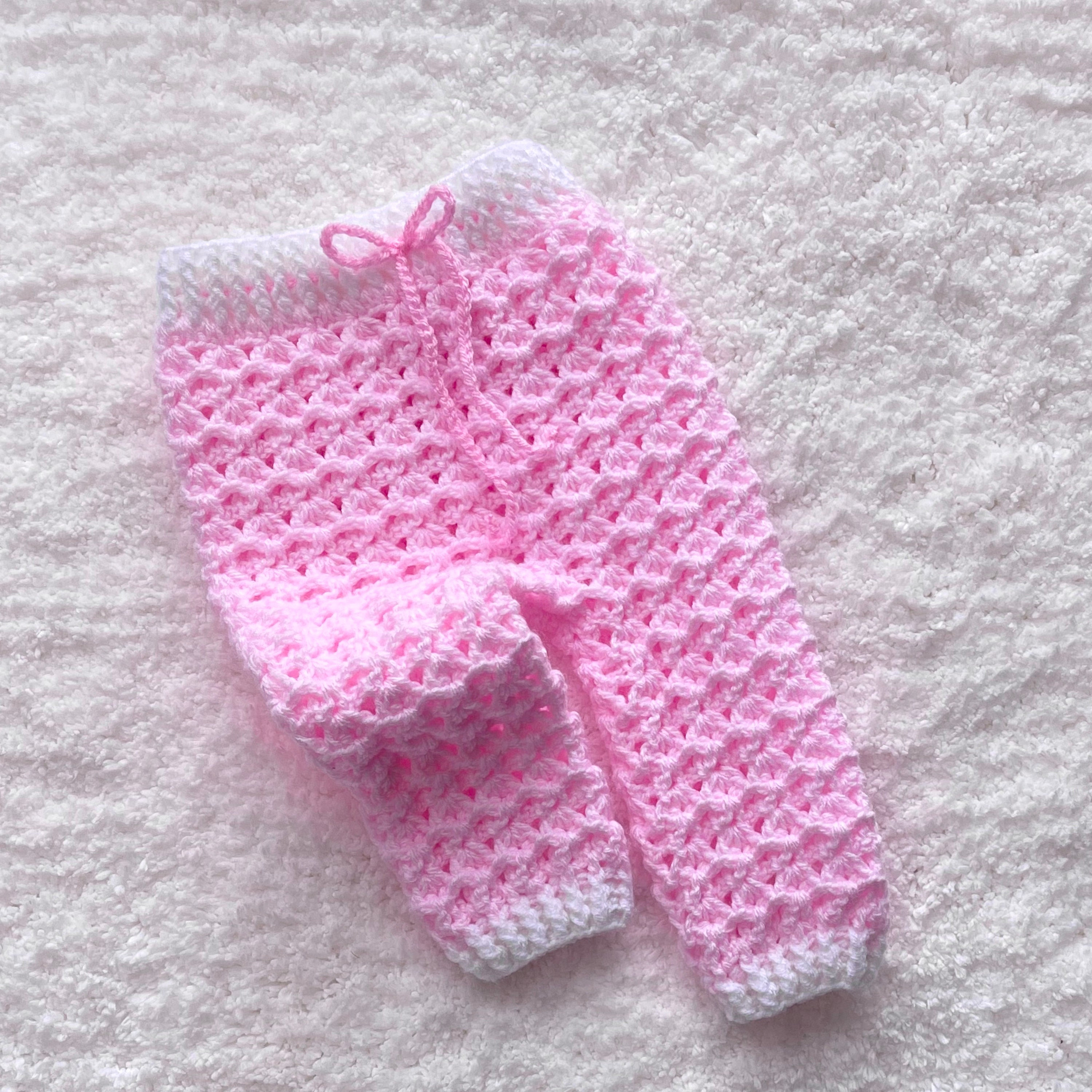 Digital PDF Crochet Pattern: Cute Baby Pants, Trousers, or Leggings ...