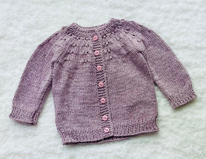 Digital PDF Knit Pattern: Easy Knit Baby Cardigan Sweater - Etsy