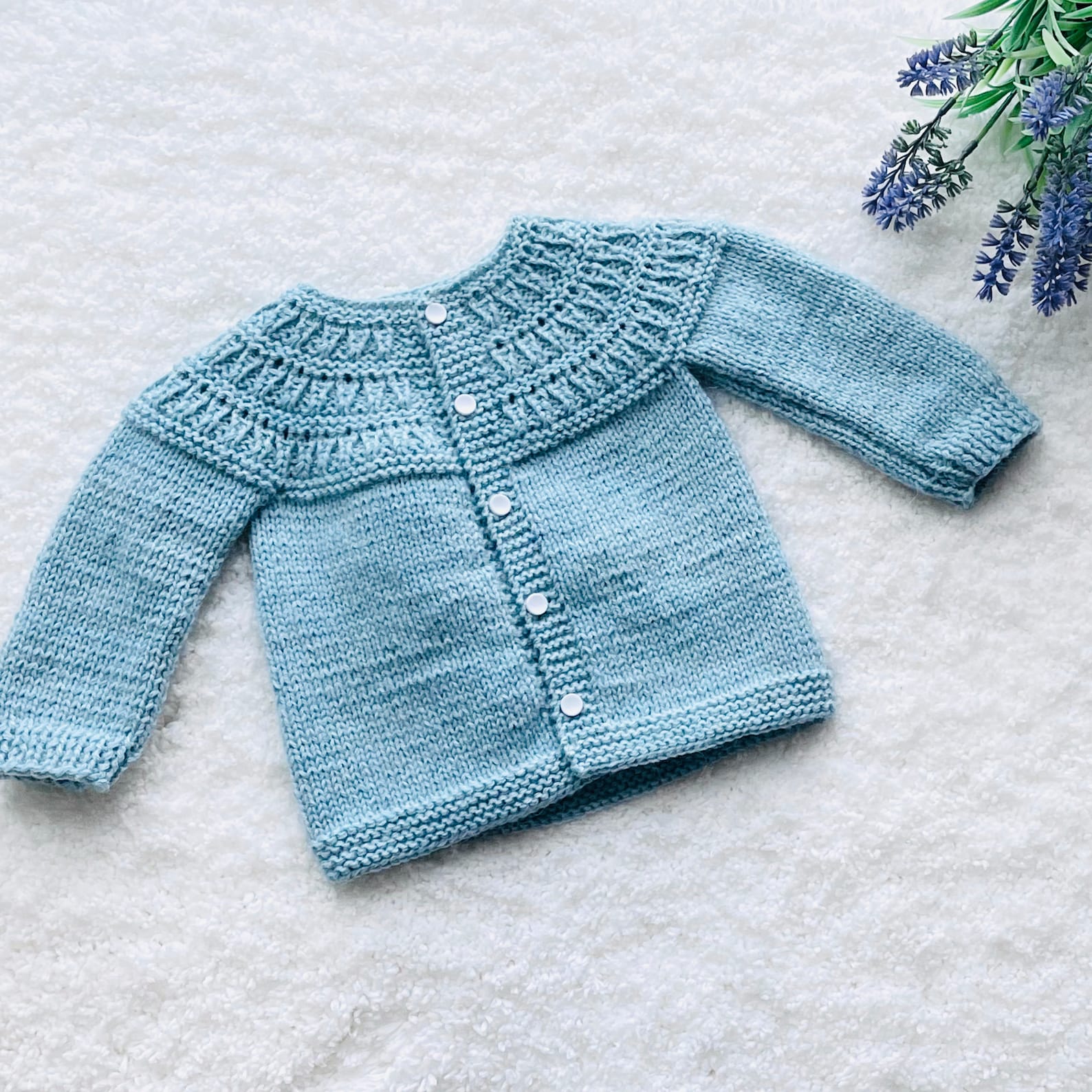 Digital PDF Knit Pattern: Easy Knit Baby Cardigan Sweater, Coat or ...