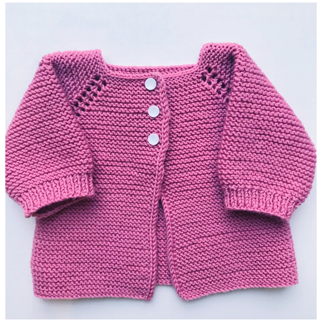 Digital PDF Knit Pattern: Knit Baby Cardigan Sweater, Coat or Jacket for Boys and Girls With ...