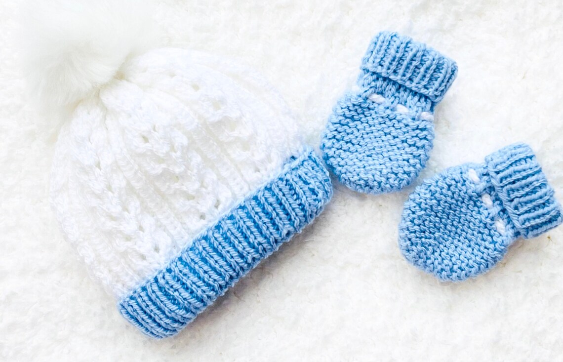 Digital PDF Knit Pattern: Easy Knit Baby Mittens Knit Baby - Etsy
