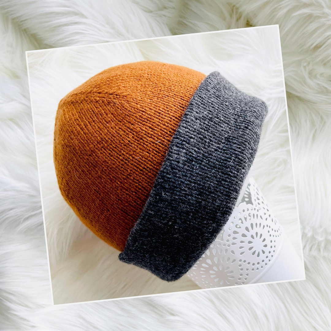 Digital PDF Pattern: Pinaro Hat Easy Knit and Reversible for Adult Men ...