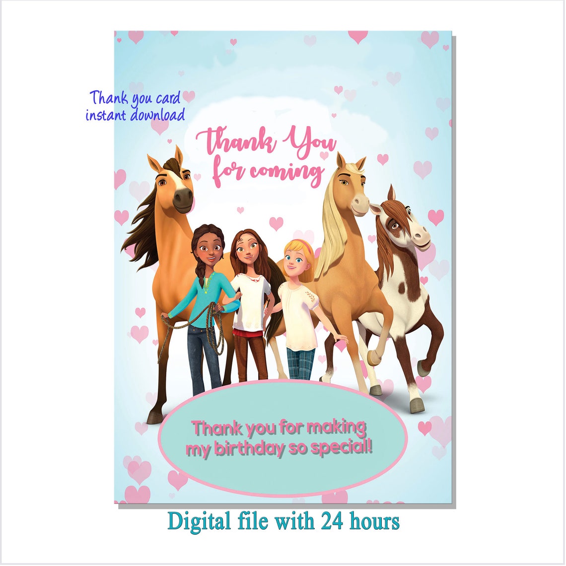 Horse Invitationhorse Birthday Horse Party Suppliesdigital | Etsy