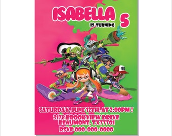 Splatoon Birthday - Etsy