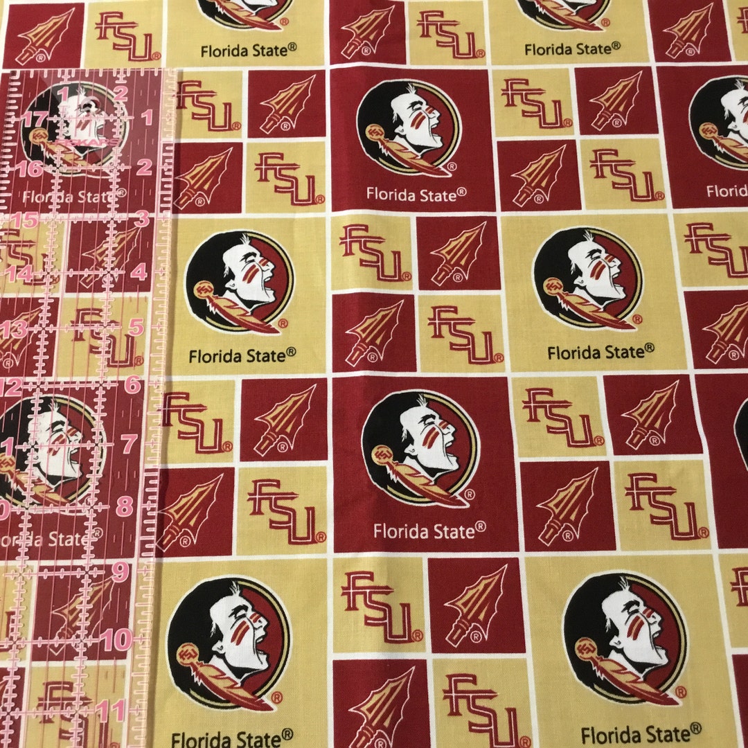 FL State University (FSU), 1/2 Yard (18”x42”), NOLES Fabric, Team ...