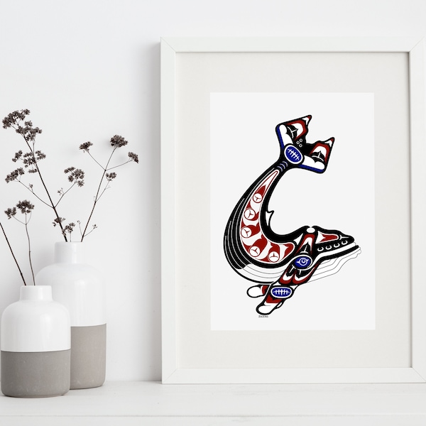 Pacific Northwest Native Whale Art - Etsy New Zealand