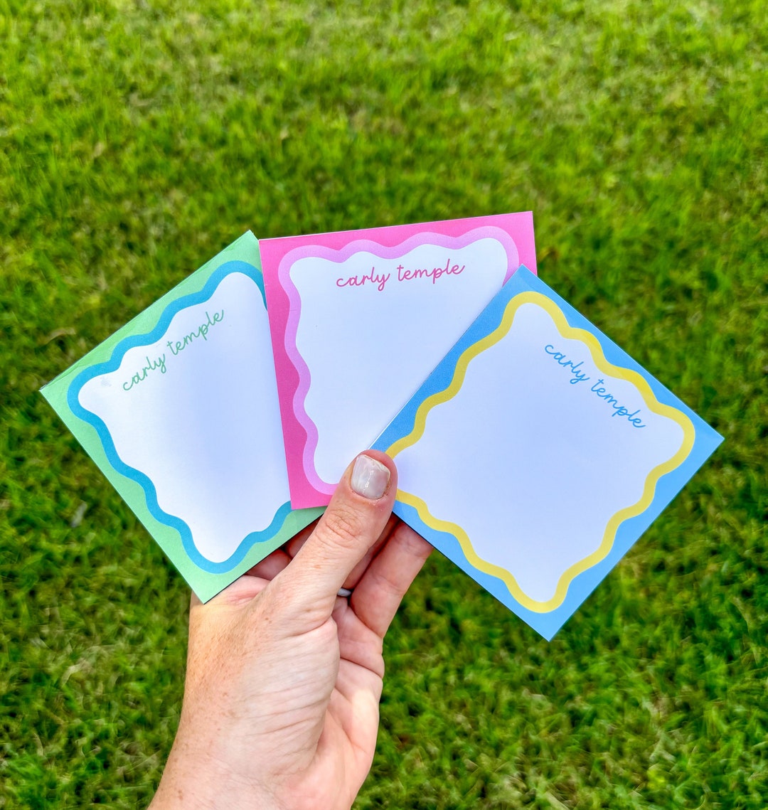 Personalized Notepad Groovy Waves Teacher Gift Party Favor Personalized ...