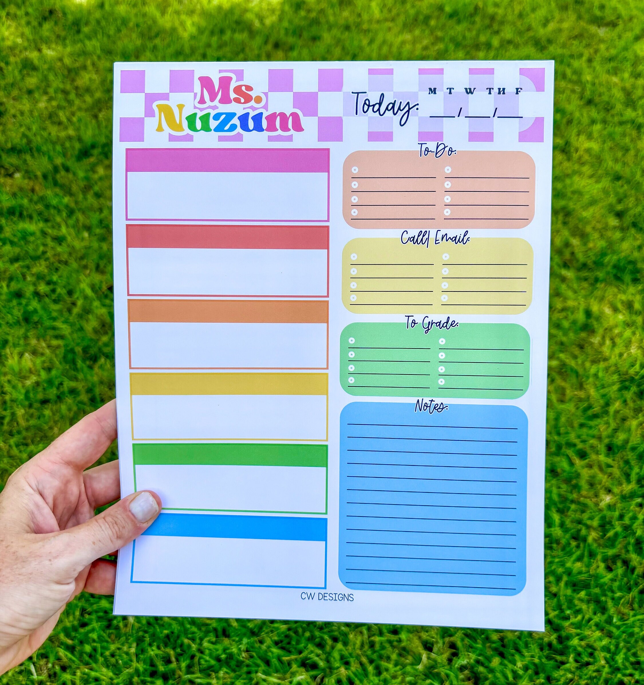 Back to School XL Daily Teacher Notepad - Etsy