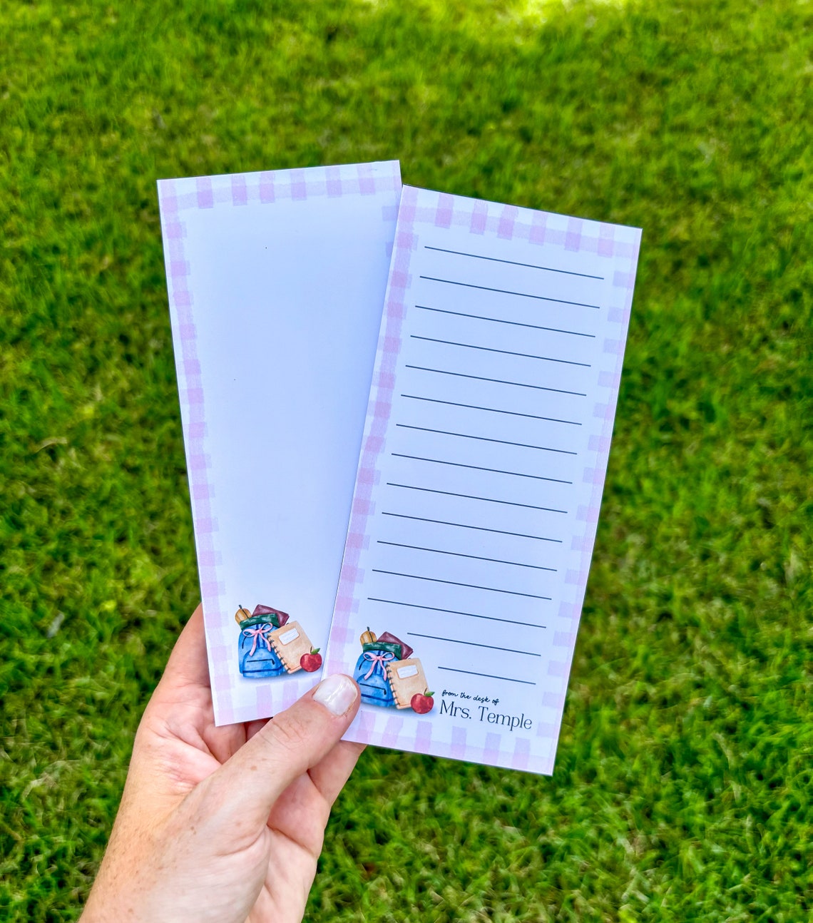 Back to School Coquette Personalized Notepad - Etsy