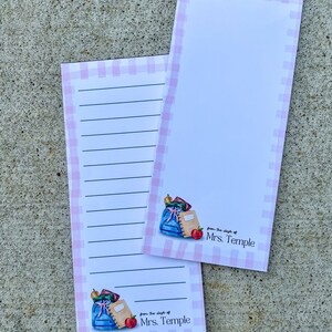 Back to School Coquette Personalized Notepad - Etsy