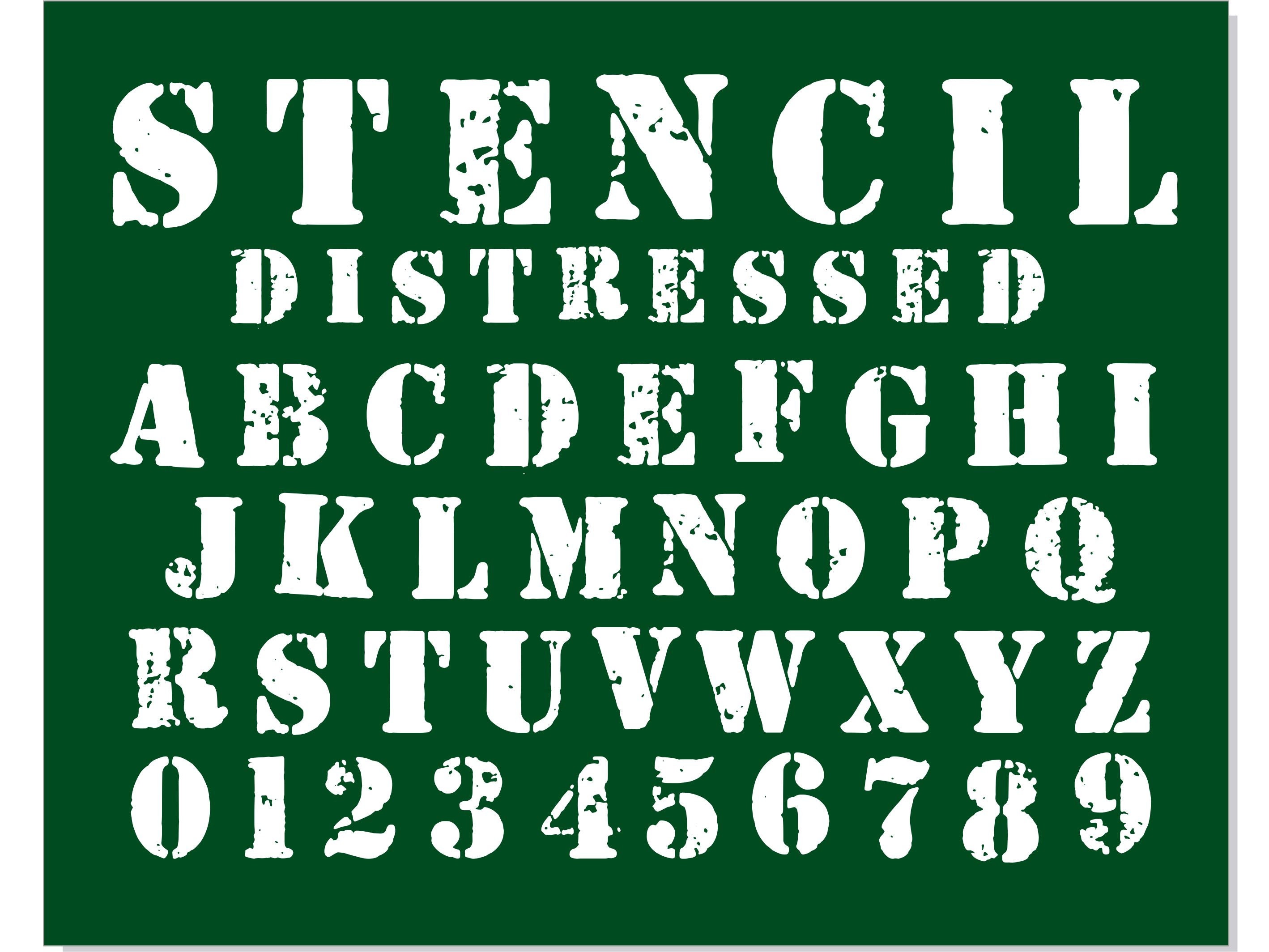 Stencil Distressed Font Svg Stencil Font Otf Stencil Letters Svg